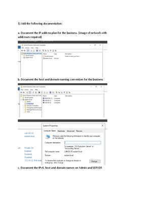 Implementing An AD Logical Design CIS Studocu