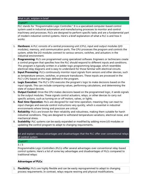 What Is Plc Pdf Programmable Logic Controller Inputoutput