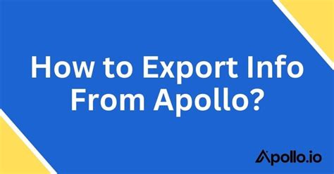 How To Easily Do Apollo Csv Export From Apollo Search