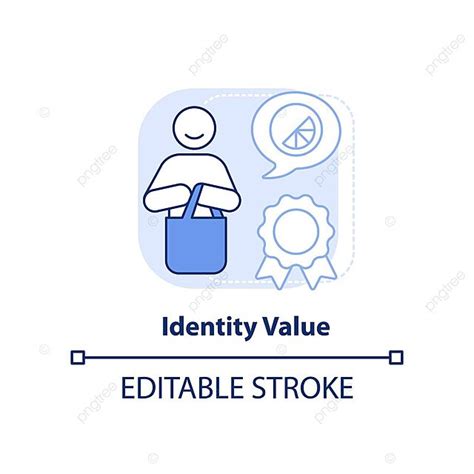 Identity Value Light Blue Concept Icon Editable Graphic Rectangle