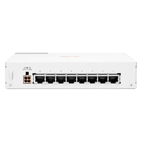 HPE Aruba Instant On R8R46A 1430 Series 8 Port Unmanaged Rackmount Gigabit PoE Switch 64W