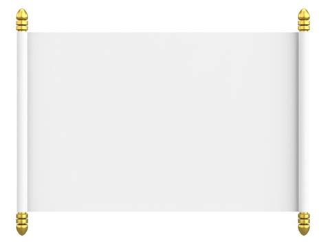 Premium Photo Scroll Paper Text Box 3d Illustration