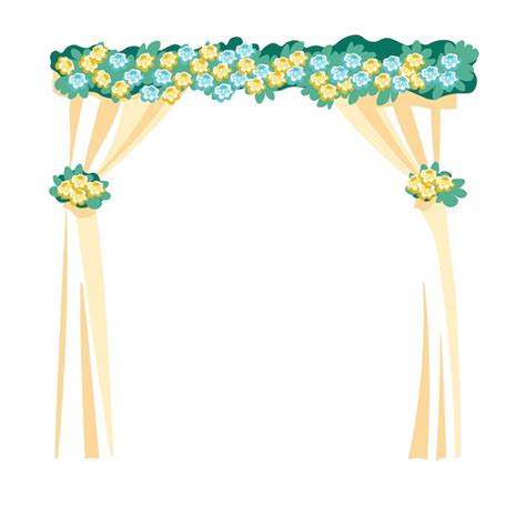 Premium Vector Floral Wedding Arch Vector Illustration