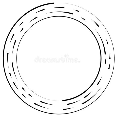 Segmented Circular Concentric Circle Element Stock Vector