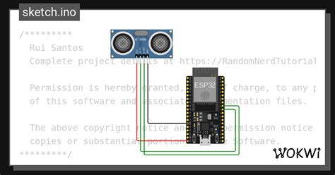 Ultrasonic Sensor Distance Meter Wokwi Esp32 Stm32 Arduino Simulator