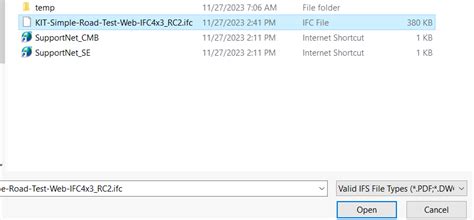 File Types IFC IFS Community