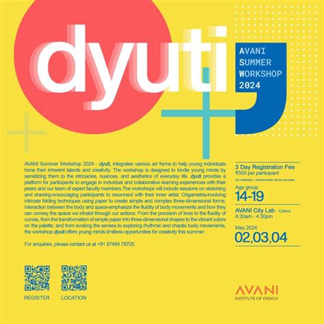 Avani Institute Of Design On Linkedin Avani Summer Workshop 2024