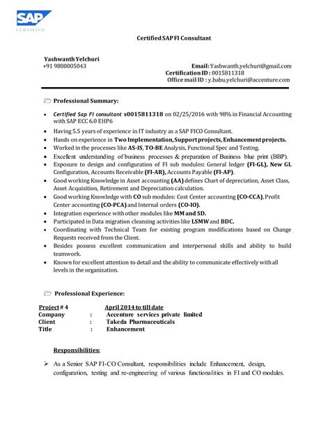 Certified Sap Fico Consultant Docx
