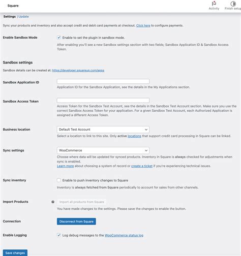 woocommerce square sync settings woocommerce