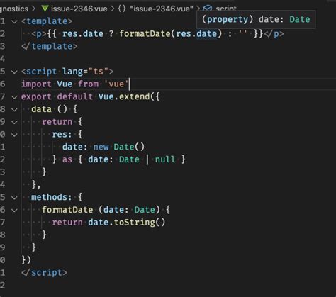 Typescript Ternary Operator Problem · Issue 2346 · Vuejsvetur · Github