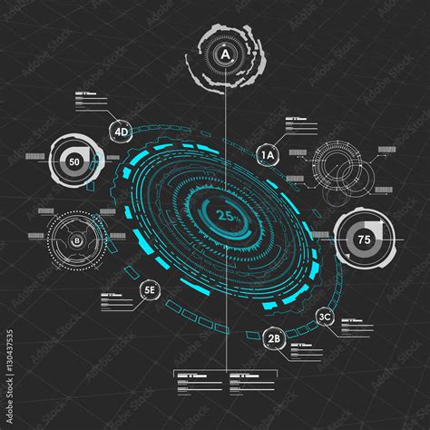 Infographic Elements Head Up Display Elements For The Web And App