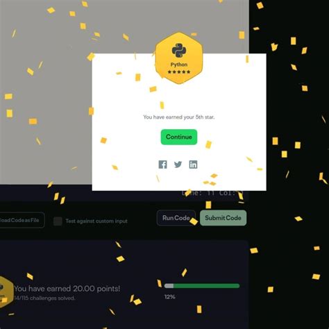 earned a 5 star rating in python on hackerrank shristy singh posted