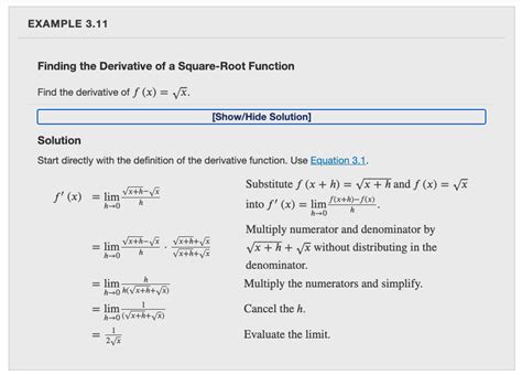Webwork “derivatives Functions” And “power Rule” Sets Mat1475 Calculus I Fall 2022