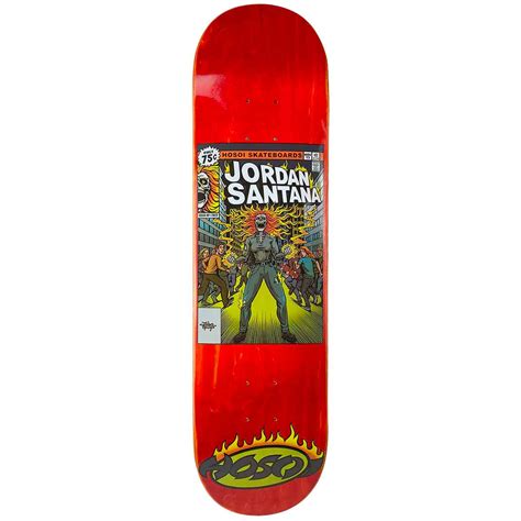 Hosoi Jordan Santana Pro Model Skateboard Deck Red 825x325 Socal