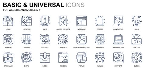 Simple Set Basic Line Icons For Website And Mobile Apps Contains Such Icons As Location
