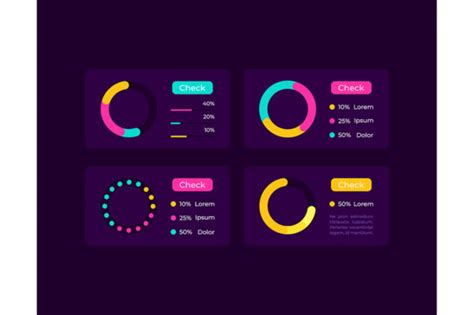 Pie Charts UI Elements Kit Graphic By Bsd Studio Creative Fabrica