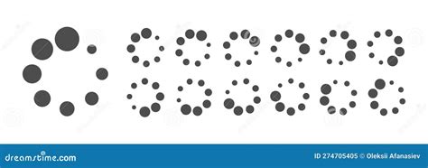 Circular Loading Buffering Icons Vector 262582239