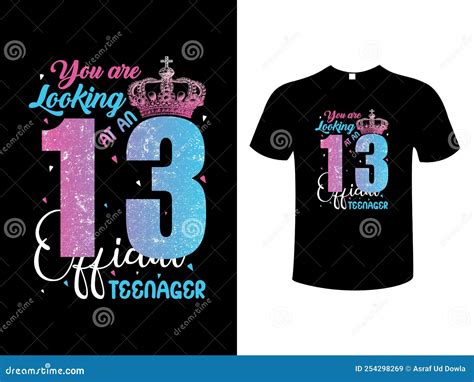 Birthday Typography T Shirt Design Vector Illustration Template Stock Vector Illustration Of