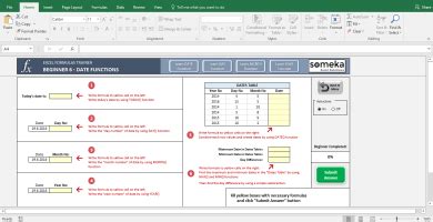 Excel Formulas Trainer Beginner Practice Workbook Learn By Doing