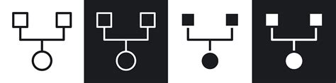 Code Fork Icon Set Merge Data Request Vector Symbol Branch Divert Sign