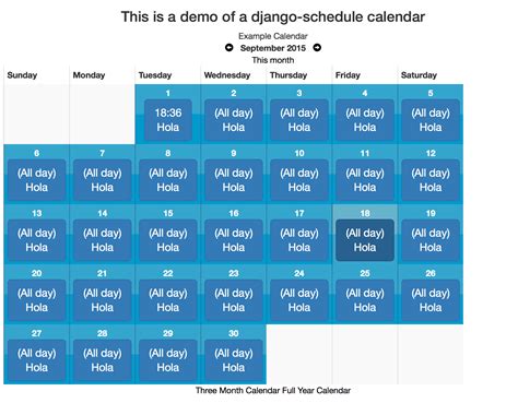 Calendar And Schedule App In Django Free Source Code