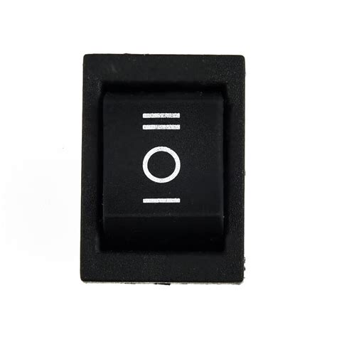 1pc Black 6 Pin 3 Way Onoff Rocker Switch Large Rectangle 21x15mm 3a