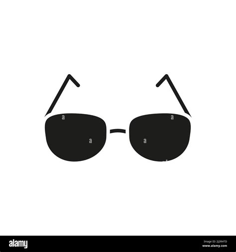 Glasses Icon Eyeglasses Black Silhouette Symbol Vector Illustration