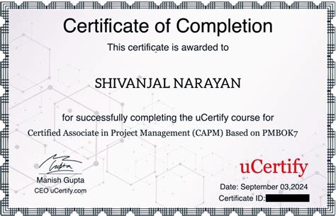 Shivanjal Narayan On Linkedin Projectmanagement Capm