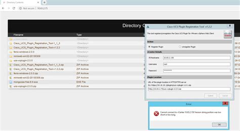 Ucsm Plugin Registration Error Version String Portion Was Too Short Or