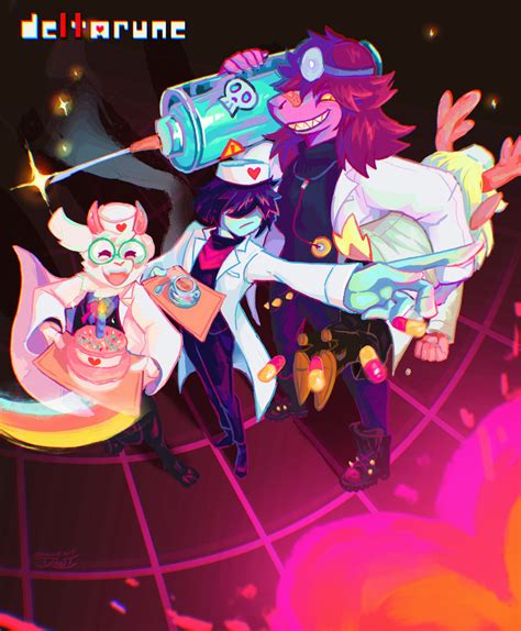 Kris Susie Ralsei And Noelle Holiday Deltarune Drawn By Demon Cat Art Danbooru