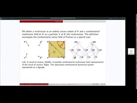 Free Video Unsupervised Features Learning For Sampled Vector Fields From Applied Algebraic