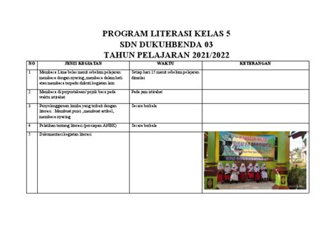 Program Literasi Kelas 5 Pdf