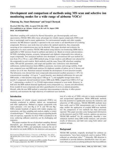 Pdf Development And Comparison Of Methods Using Ms Scan And Selective Ion Monitoring Modes For