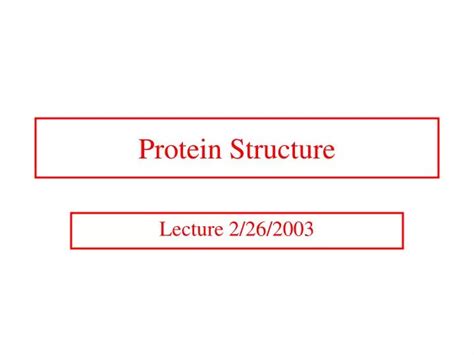 PPT Protein Structure PowerPoint Presentation Free Download ID
