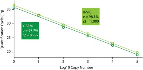 Standard Curves For Each Sex Specific Zinc Finger Allele Amplification Download Scientific