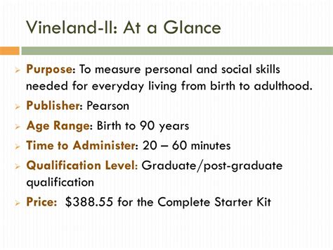 Vineland Adaptive Behavior Scales Sample