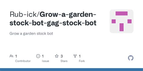 GitHub Rub Ick Grow A Garden Stock Bot Gag Stock Bot Grow A Garden Stock Bot