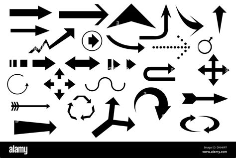 Set Of Different Arrows Isolated Stock Photo Alamy
