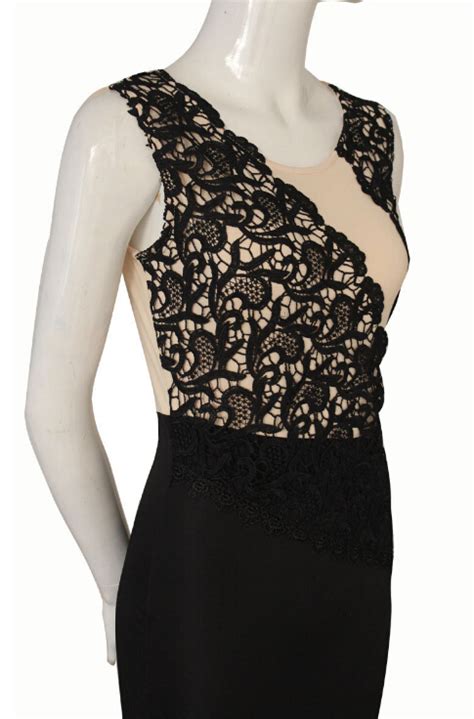 Women Patchwork Lace Sleeveless Evening Dress On Luulla