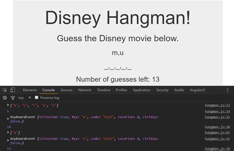 Javascript Replace Array Id In DOM From User Input Hangman Game JS