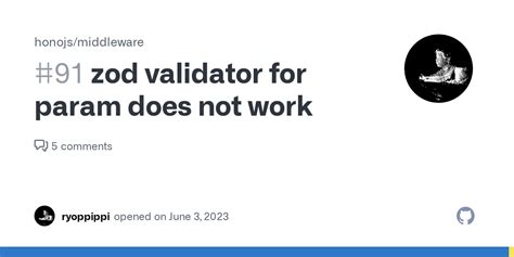 zod validator for param does not work · issue 91 · honojs middleware