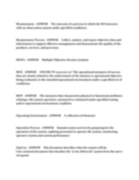 Solution Asep Csep Terms I Incose With Well Explained Answers Studypool