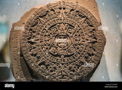 Aztec Calendar Stone Piedra Del Sol Mexico City Mexico City Mexico