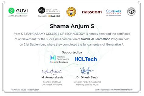 Shama Anjum On Linkedin Generativeai Sawit Womenintech Continuouslearning Careergrowth