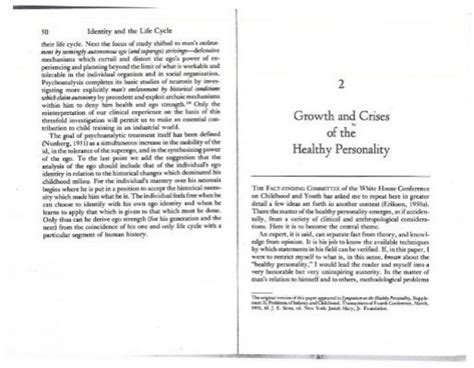 Identity And The Life Cycle