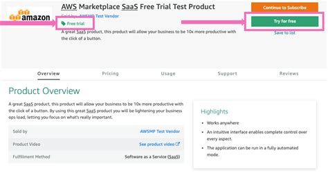 Aws 마켓플레이스 Saas 솔루션 무료 평가판 등록 방법 지락문화예술공작단