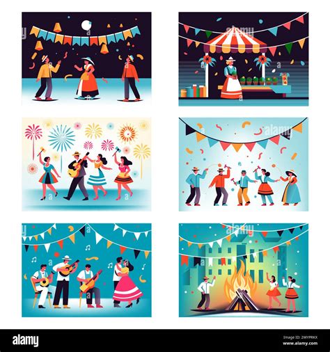 Vibrant Festival Dance Illustration Vector Stock Vector Image And Art Alamy