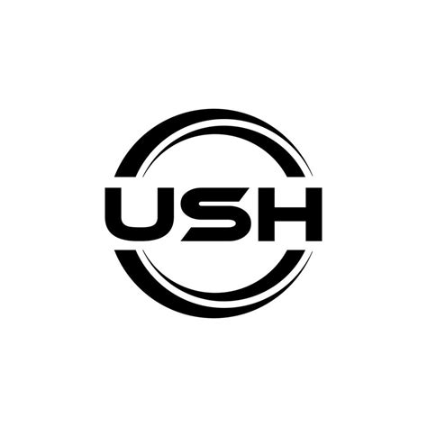 Ush Letter Logo Design In Illustration Vector Logo Calligraphy Designs For Logo Poster