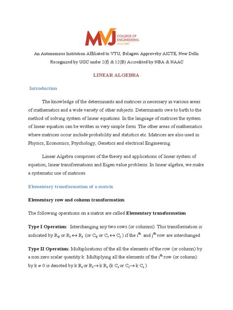 Dipmaths Ii Lms Of Linear Algebra Pdf Matrix Mathematics
