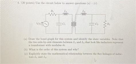 Solved 4 20 Points Use The Circuit Below To Answer
